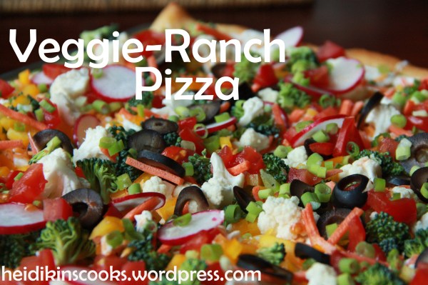 Veggie-Ranch Pizza | heidikins cooks